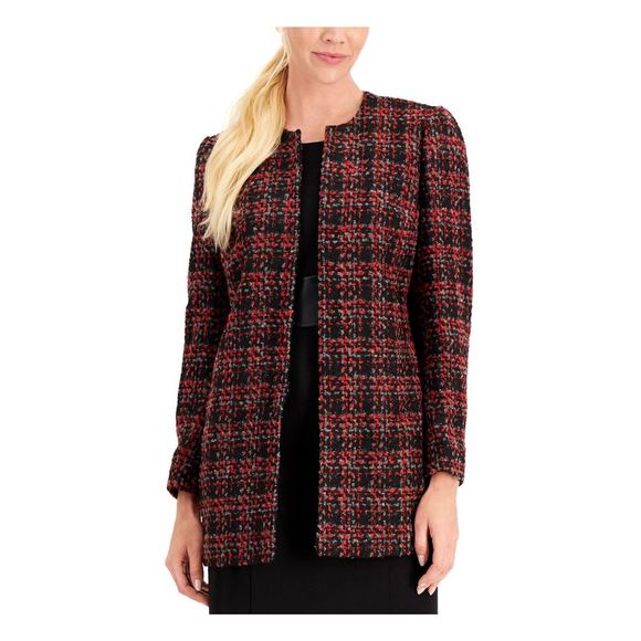 Kasper | Jackets & Coats | Kasper Womens Red Lined Long Sleeve Open ...